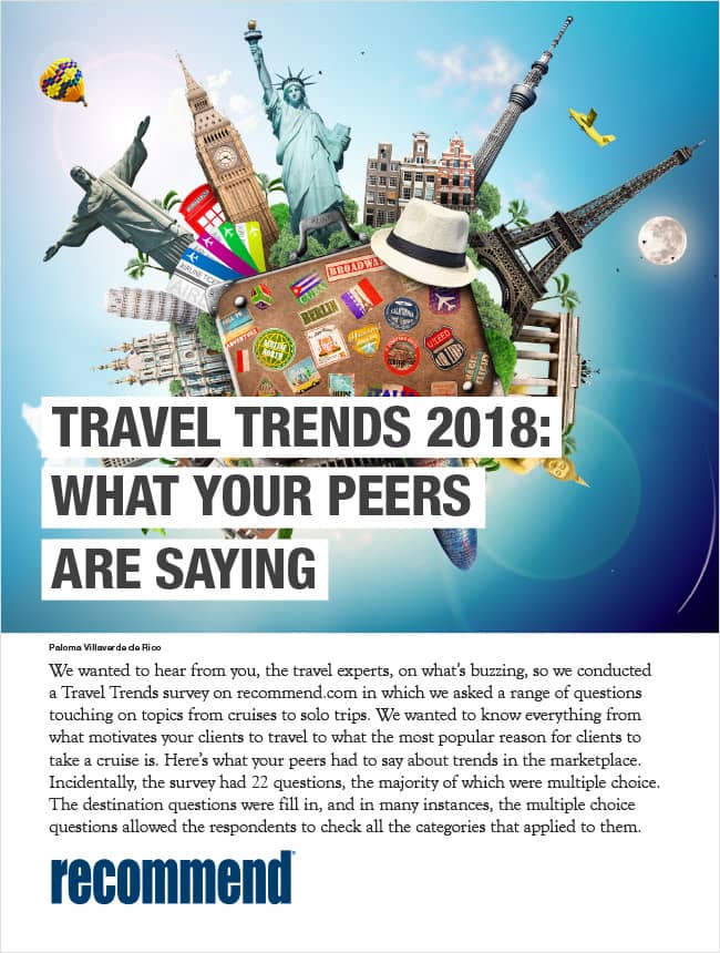 Travel Trends 2018 - Recommend
